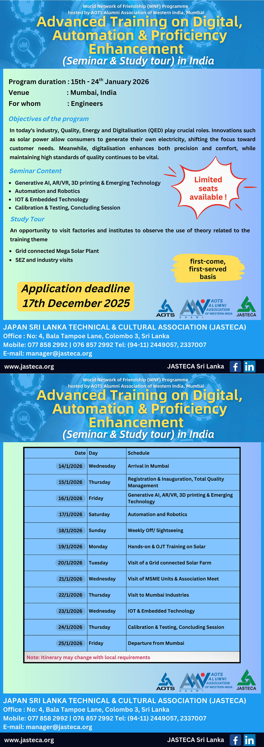 JASTECA – Japan Sri Lanka Technical and Cultural Association